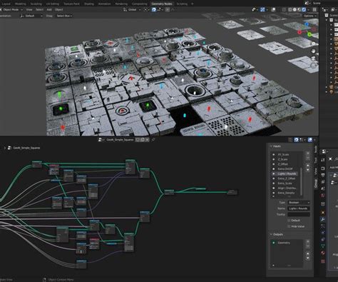 Artstation Geometry Nodes Sci Fi Squares Resources