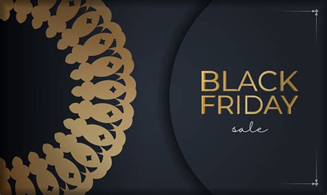 고급스러운 골드 패턴네이비 블루 블랙 프라이데이 세일 프로모션 프로모션 템플릿 금요일에 대한 스톡 벡터 아트 및 기타 이미지 금요일 낮 라벨 Istock