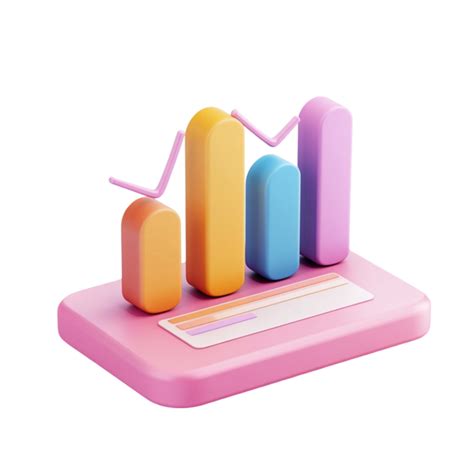 3d Colorful Bar Graph Ai Generative 49223340 Png