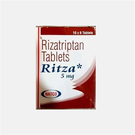 Ritza Rizatriptan Tablet 10 X 6 Tablets Treatment Migraine Headaches