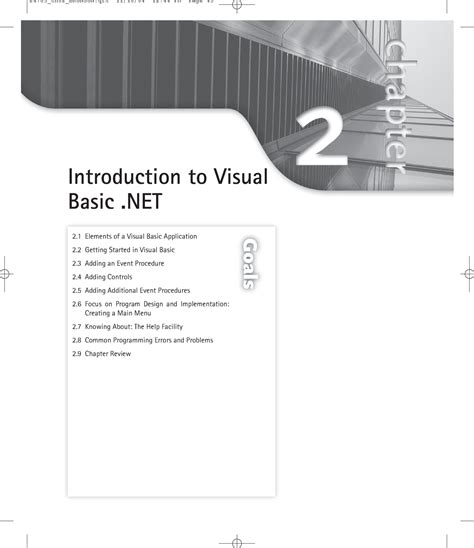 Introduction To Visual Basic NET Elements Of A Visual Basic Application Getting Started