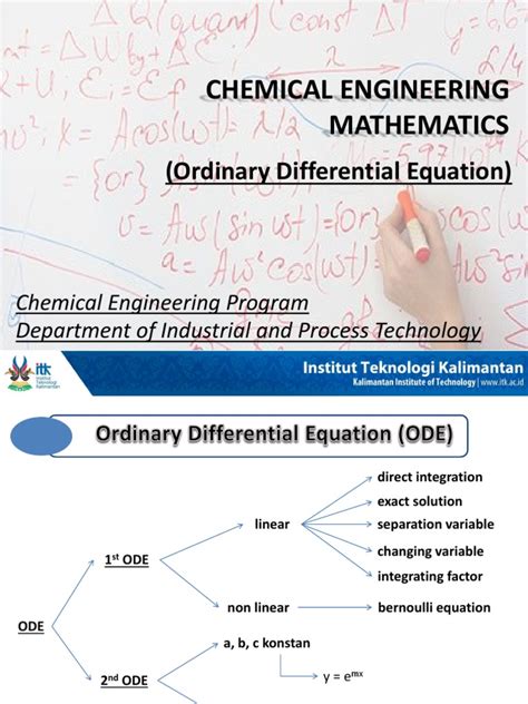 Chemical Engineering Mathematics Ordinary Differential Equation