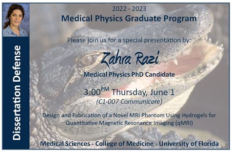 Phd Defense Zahra Razi Medical Physics College Of Medicine