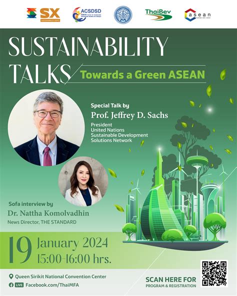 กจกรรม แนวทางเพอกาวไปสอาเซยนสเขยวในอนาคตSustainability Talks Towards a Green