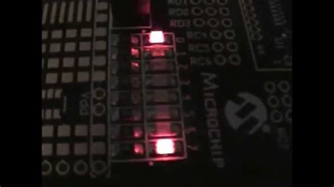 Mcu Pic F K En La Demo Board De Pines YouTube