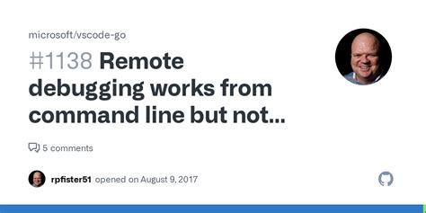 Remote Debugging Works From Command Line But Not From Vs Code · Issue
