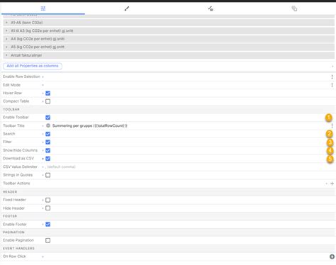 dynamic evaluation if a table should enable toolbar search filter