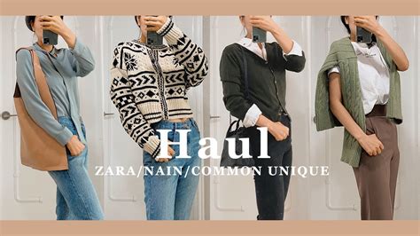 겨울에 입기 좋은 패션 하울 🧥 Winter Fashion Haul 겨울 아우터 대학생 직장인 데일리룩 숏패딩 자라하울 커먼유니크 체리코코 나인 김리사