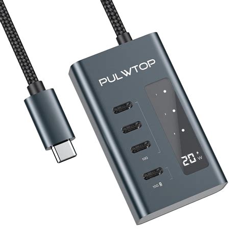 Pulwtop Usb C Hub For Laptop In Gbps Usb C To Usb C Hub Support Data Charging Not