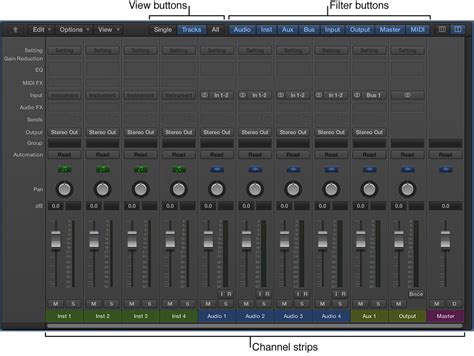 Mixer Logic Pro X Help