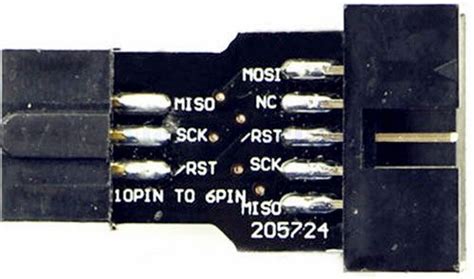 Adaptér 10 Pin Na 6 Pin Avr Isp Usbasp Stk500