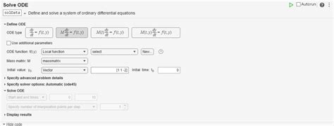 Solve Ode Solve System Of Ordinary Differential Equations In The Live