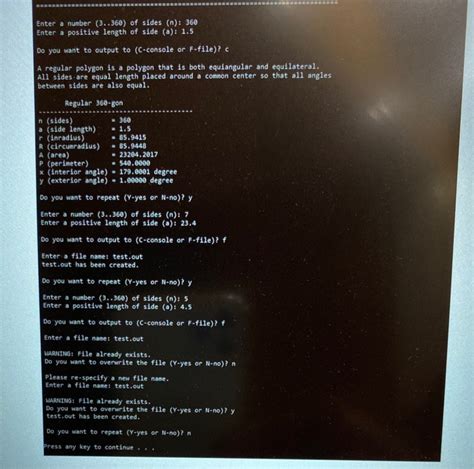 Solved Write A Java Program Named Regularpolygoncalculator Chegg