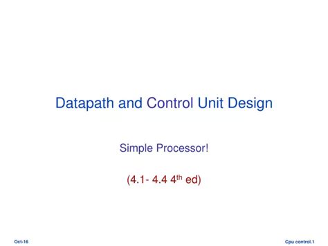 ppt datapath and control unit design powerpoint presentation free