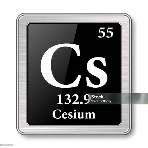 The Periodic Table Element Cesium Vector Illustration Stock