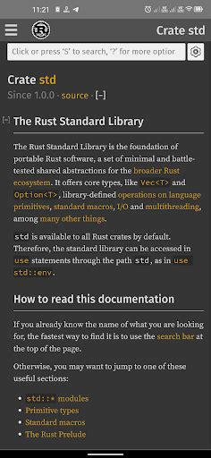 rust std and core app download