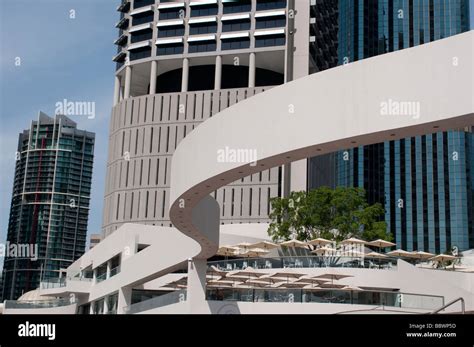 High Rise Tower Blocks At Riverside Brisbane Queensland Australia Stock