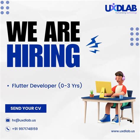 Were Hiring For Flutter Developer With 0 3 Years Of Experience Uxdlab