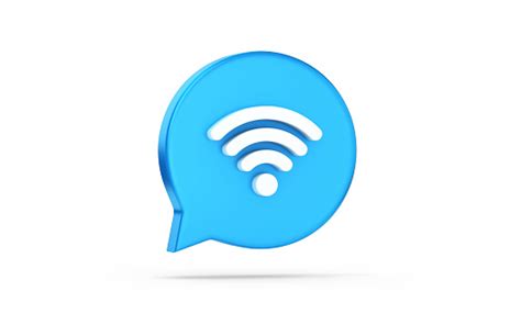 파란색 웹 사이트 Wifi 아이콘 또는 기술 무선 인터넷 네트워크 통신 컴퓨터 신호 기호 기호는 디지털 모바일 글로벌 공용 연결로 흰색 배경에 격리됩니다 3d 렌더링 스톡