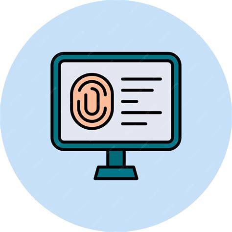 Premium Vector Fingerprint Database Flat Illustration