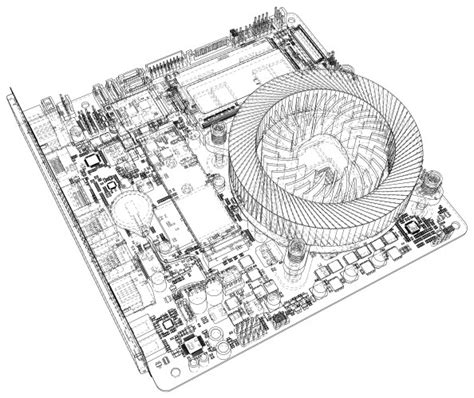 Computer Motherboard Digital Chip Royalty Free Vector Image