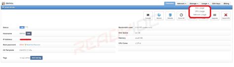 view usage cpu disk network readyidc service 24 hour support