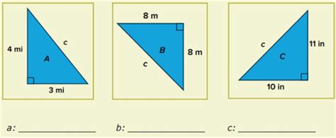 Pythagorean Theorem Problems Hypotenuse