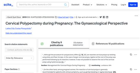 Cervical Polypectomy During Pregnancy The Gynaecological Perspective