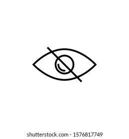 Unvisibility Icon Avoid Eye Contact Stock Vector Royalty Free 1576817749