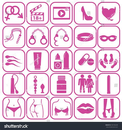 Sex Icons Set Symbol Xxx Vector Stock Vector Royalty Free Shutterstock