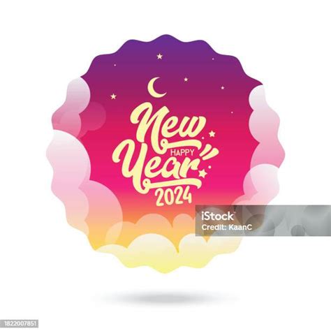 2024 새해 복 많이 받으세요 배경 벡터 일러스트 레이 션에 추상적 인 숫자 휴일 기치 디자인 치고는 인사말 카드 초대 달력 등등 벡터 스톡 일러스트 0명에 대한 스톡