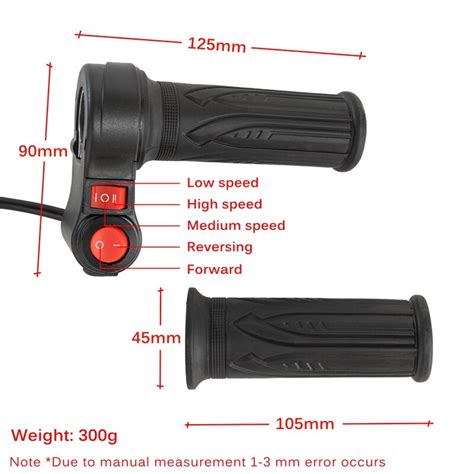 12v 96v ebike throttle 3 speed controller accelera grandado