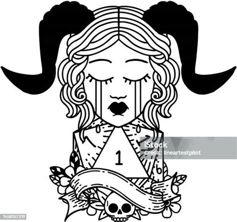 흑백 문신 라인 워크 스타일 우는 넥타이 자연스러운 하나 D20 주사위 롤 라인아트에 대한 스톡 벡터 아트 및 기타 이미지 라인아트 문신 미술품 Istock