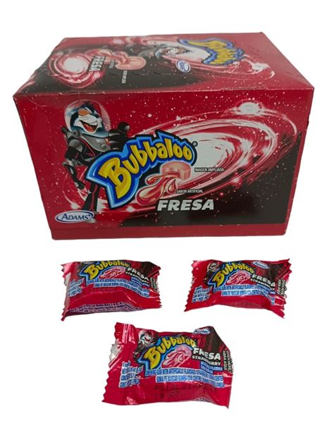 Bubbaloo Displ 70u Sabor Fresa Tropicalia Alimentación