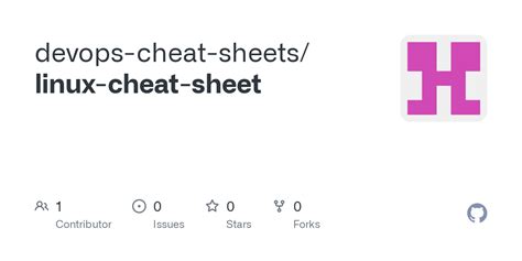 Github Devops Cheat Sheetslinux Cheat Sheet