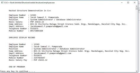 Free Programming Source Codes And Computer Programming Tutorials Nested Structure In C