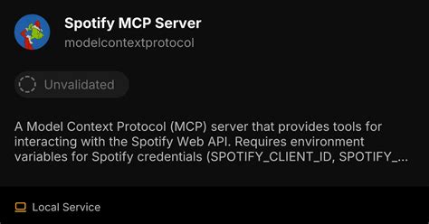Spotify Mcp 伺服器 Mcp Servers · Lobehub