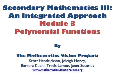 Polynomial Functions Equations Math