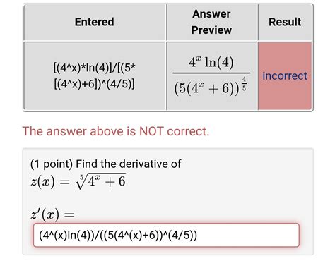[calculus Derivatives] Am I Wrong R Homeworkhelp
