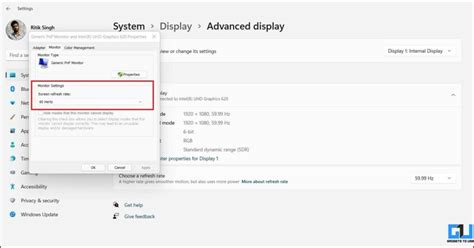 Ways To Change Display Refresh Rate In Windows Gadgets To Use