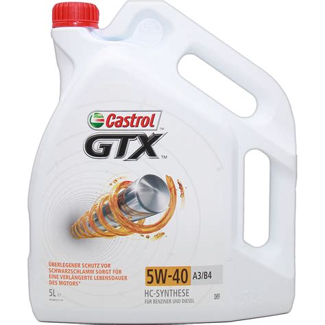 Castrol GTX 5W-40 A3/B4 5 Liter | 15219A