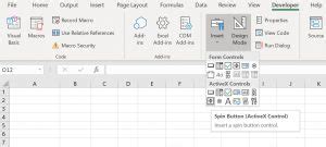Spin Button Excel VBA Automate Excel