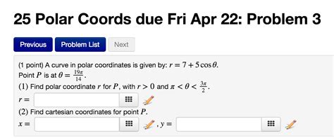 solved a curve in polar coordinates is given by r 7 5
