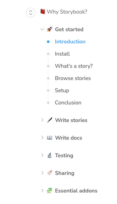 storybook doc site mobile navigation missing guide links · issue 447