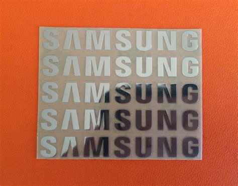 5 pcs Sticker for SAMSUNG Label Aufkleber Badge Logo 30mm x 6mm Chrome ...