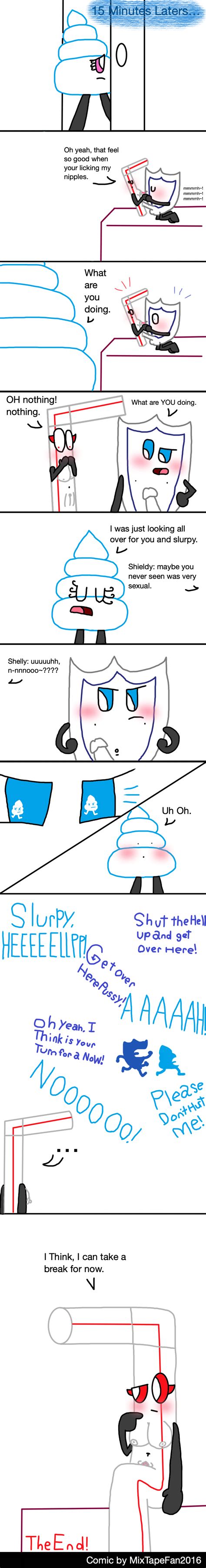 Post 3065587 Brawl Of The Objects Comic MixTapeFan2016 Shelly Shieldy Slurpy