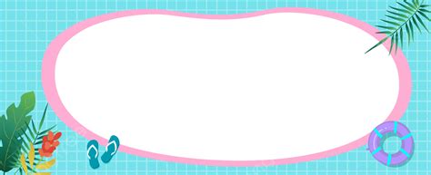 여름 밝은 파랑 배너 여름 여름 나뭇잎 슬리퍼 수영 반지 하늘색 반지 하늘색 여름 배경 일러스트 및 사진 무료 다운로드 Pngtree