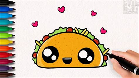 Taco Drawing Step By Step Instructions Blitsy