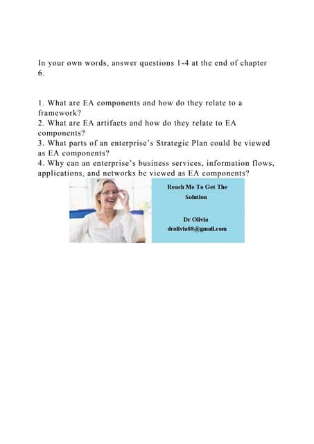 In Your Own Words Answer Questions 1 4 At The End Of Chapter 6 Docx