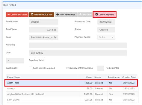How To Cancel A Bacs Run Or Single Bacs Payment Bromcom Documentation Centre